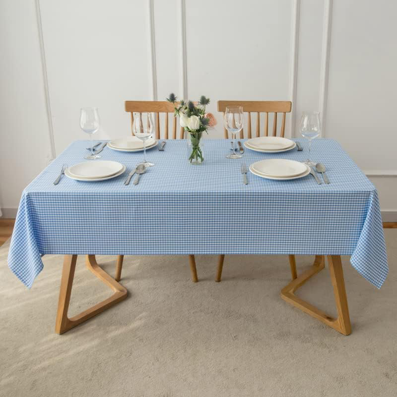 Gracie Oaks Rectangle Checkered Tablecloth Waterproof Spillproof ...