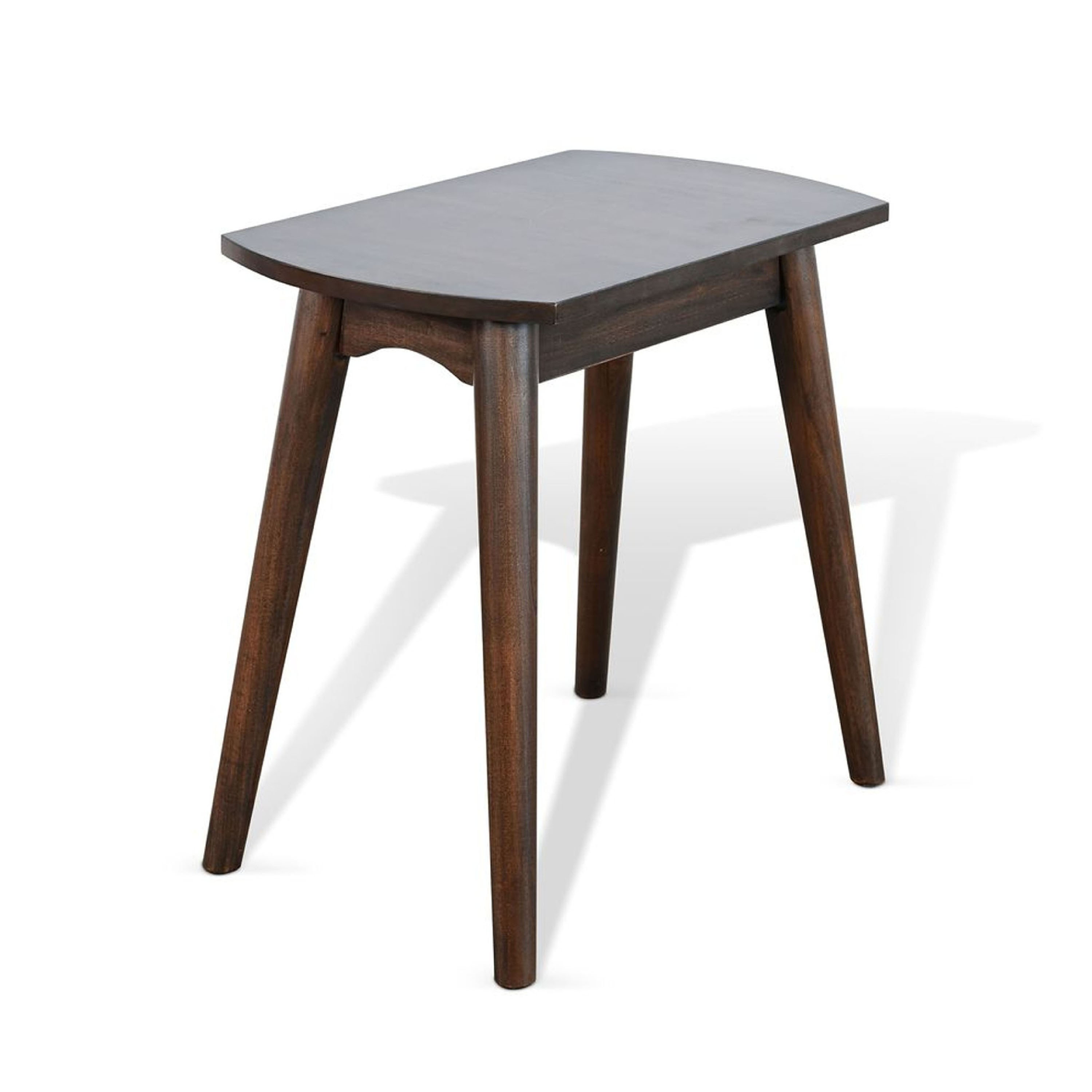 Benjara Neva Chairside Table, 24 Inch Rectangular Top, Angled Legs ...