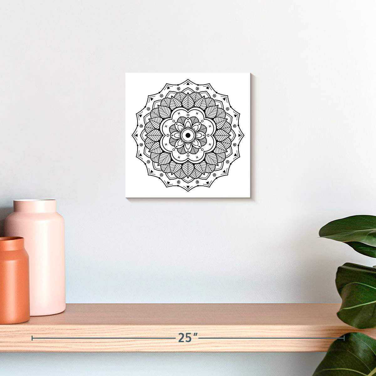 Elephant Stock Mandala BW | Wayfair