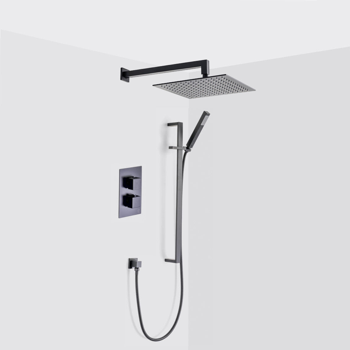 Bathonomy Devon 2-3 Way Shower Set With Hand Shower Column Set - Wall ...