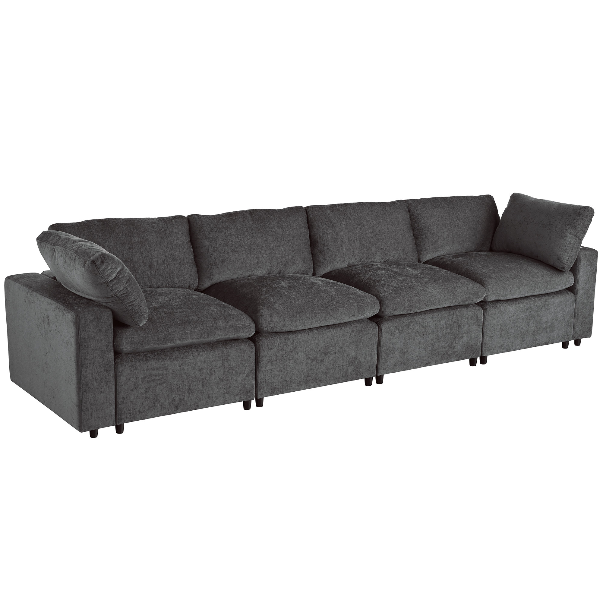 Hokku Designs Upholstered Modular Sofa with with Storage Space, USB ...