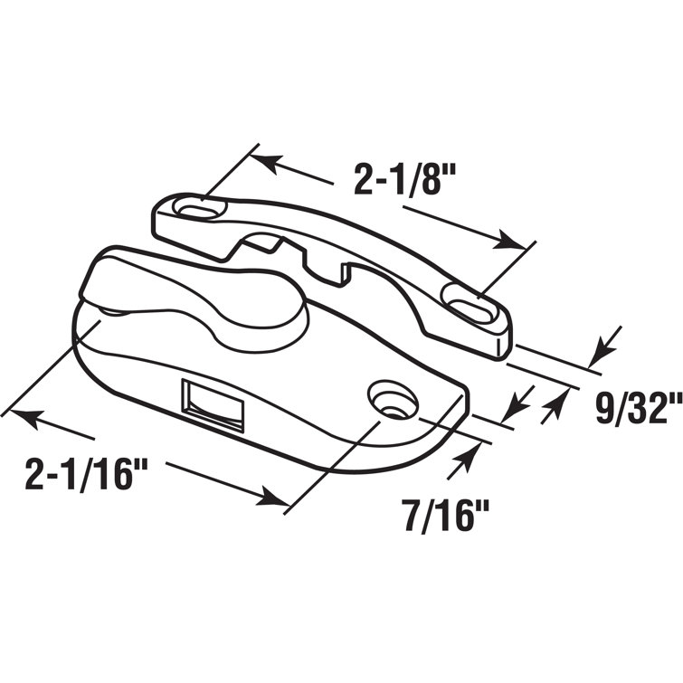 Prime-Line Window Sash Lock, Zinc Diecast, Fits Silverline Windows ...