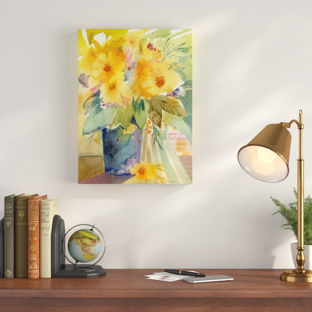 Charlton Home® 'Yellow' Framed Painting Print on Wrapped Canvas ...