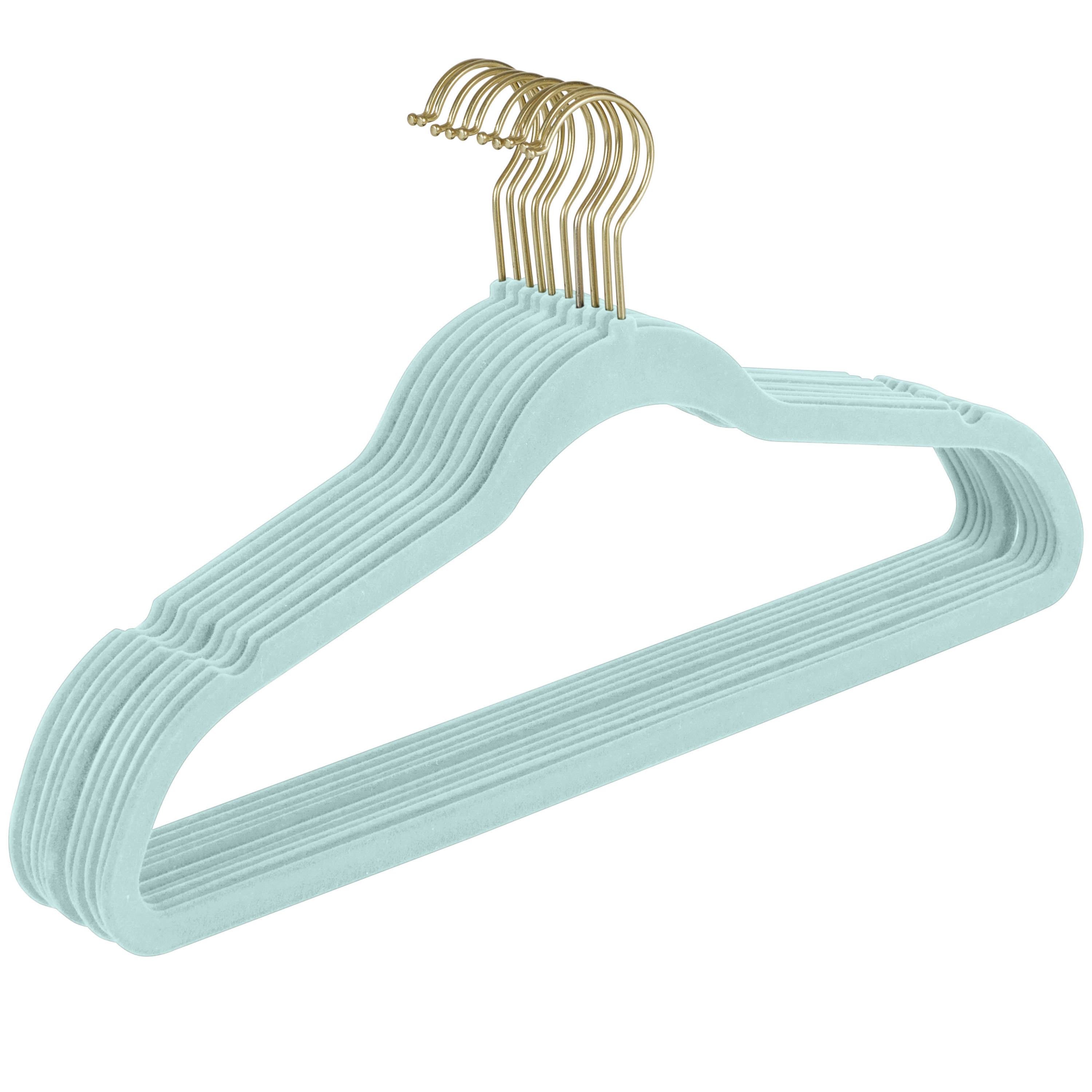 Simplify 10 Pack Super Slim Hangers with Gold Hook | Wayfair