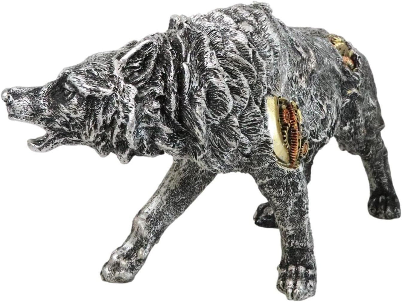 Bungalow Rose Sci Fi Prowling Steampunk Robotic Wolf With Sculpted ...