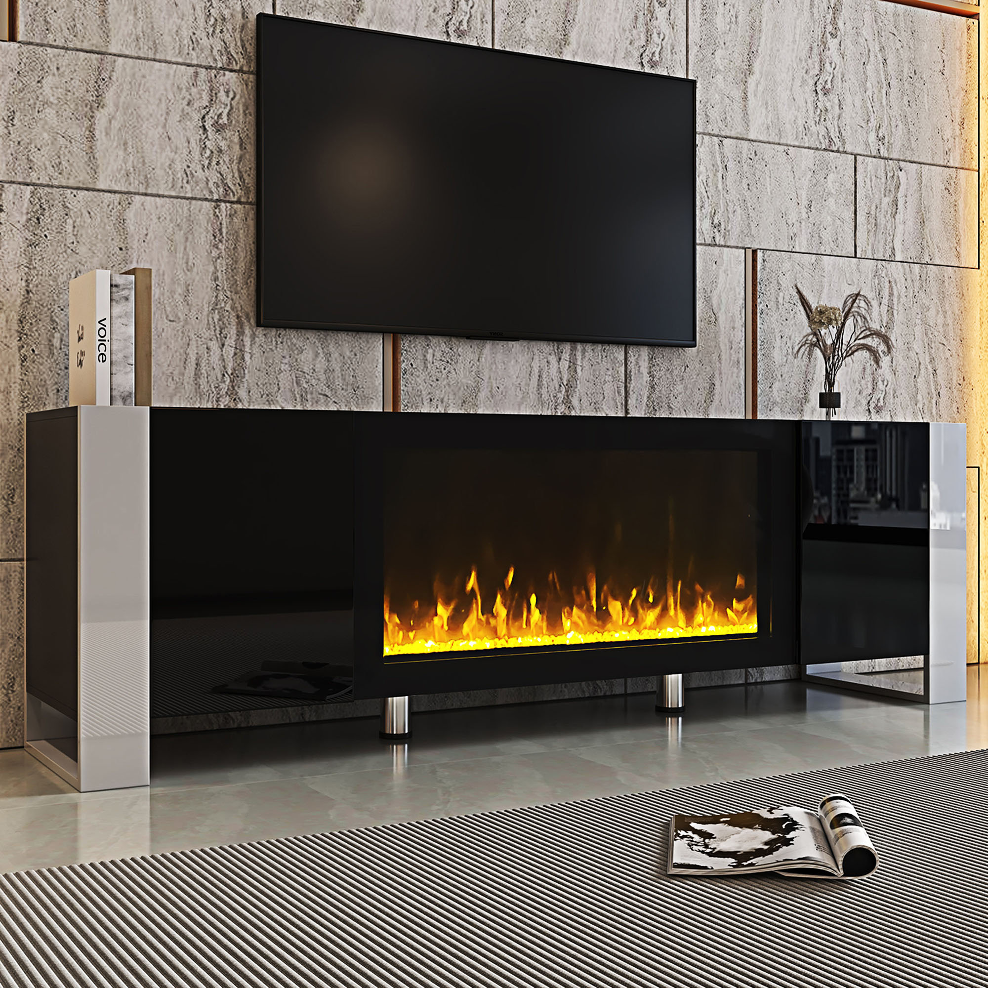 Non Heating Electric Fireplace