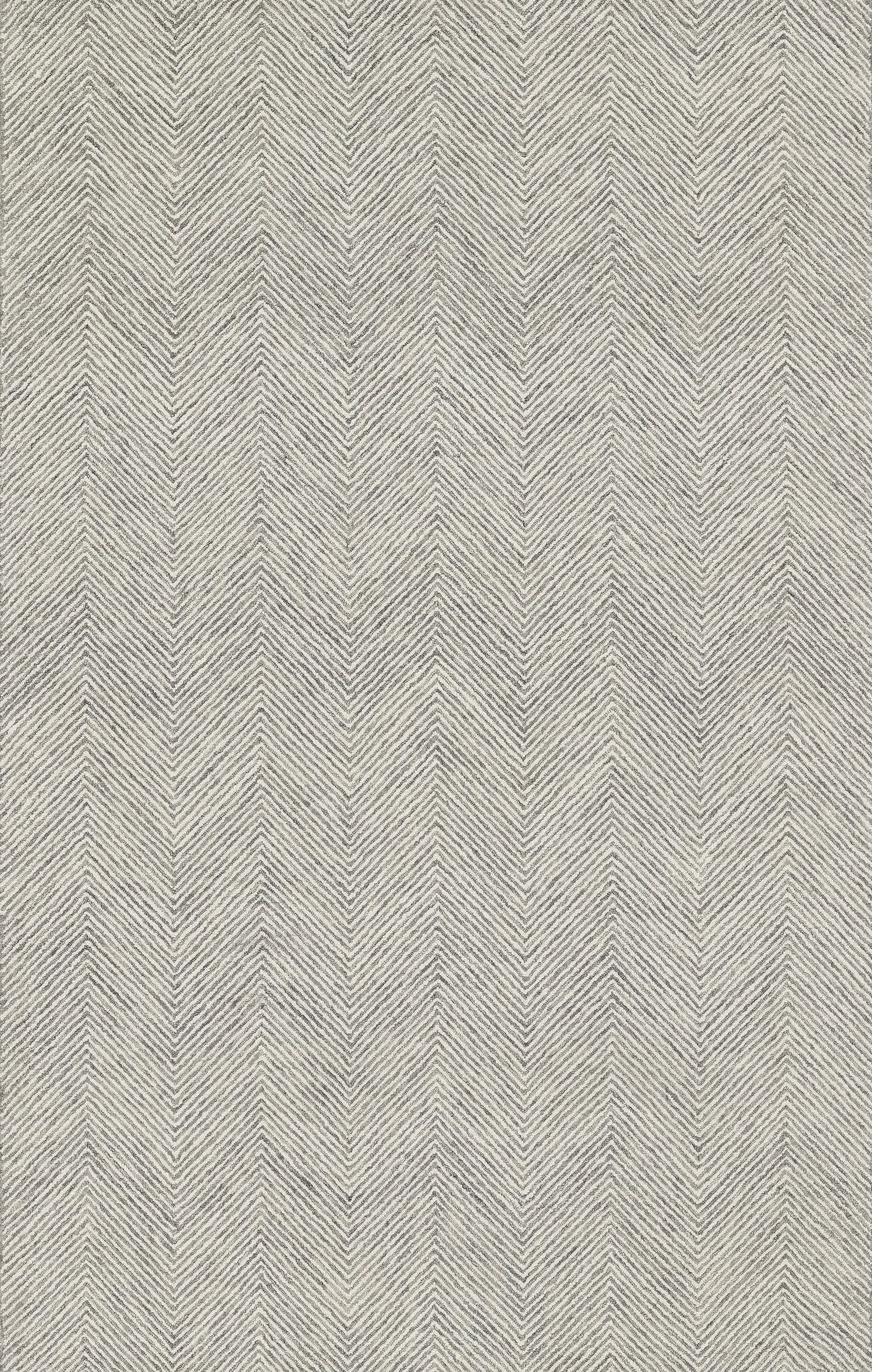 Birch Lane™ Wheaton Chevron Handmade Tufted Wool Grey and Beige Area ...