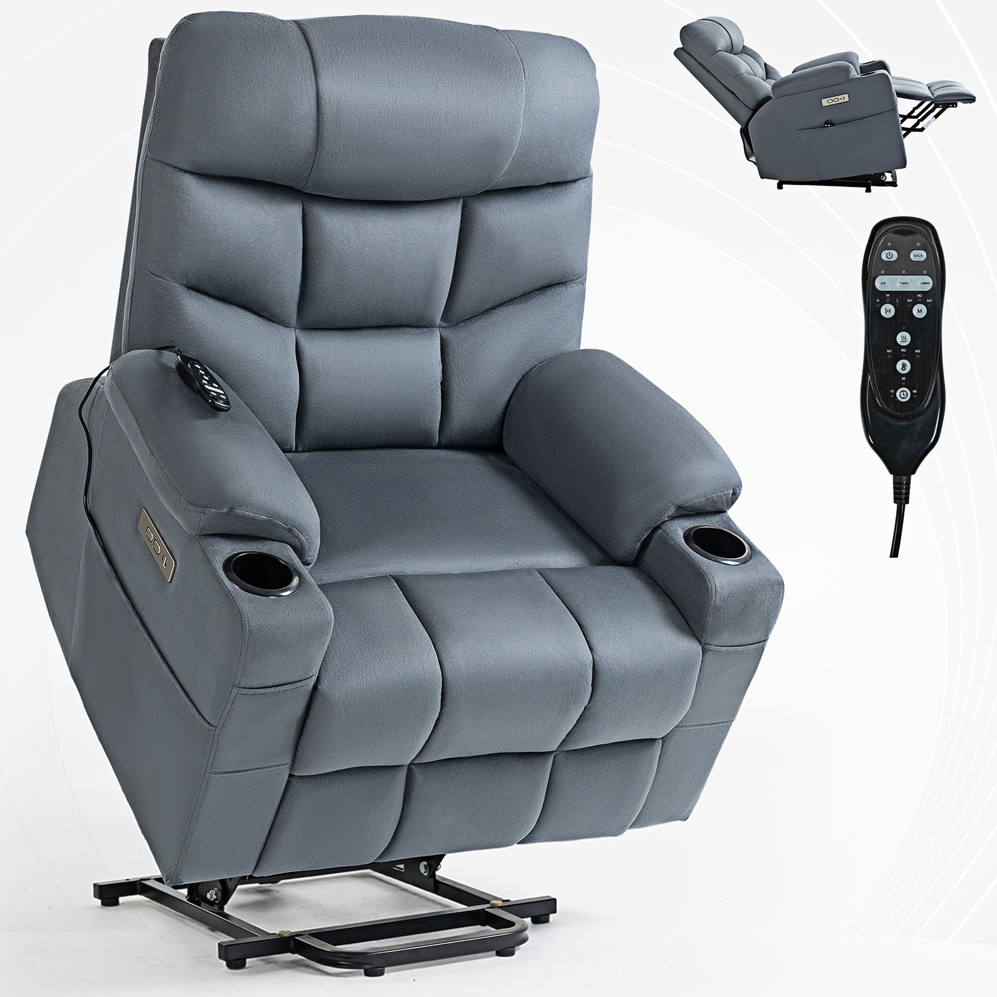 Latitude Run® Power Lift Recliner Chair Upholstered Chair Accent Chair ...