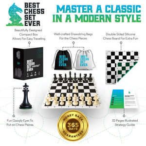Best Knight Games Chess Geeks, 3x Tournament Chess Set, Double-Sided ...