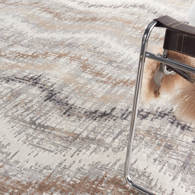 Steelside™ Alyce Light Gray/Charcoal/Ivory Rug & Reviews | Wayfair