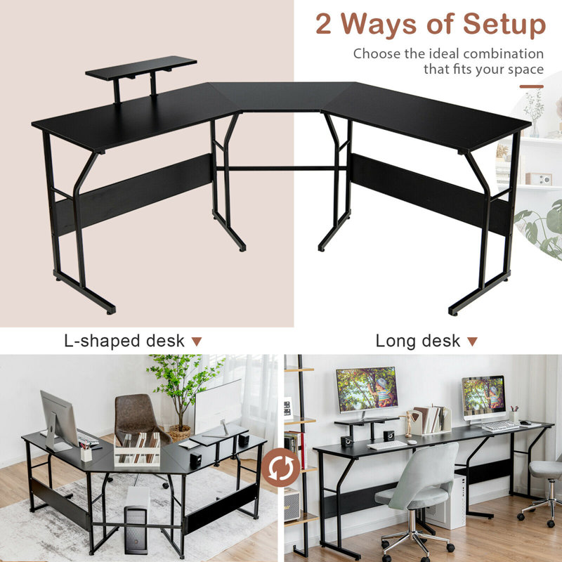 17 Stories Curved Gaming Desk | Wayfair