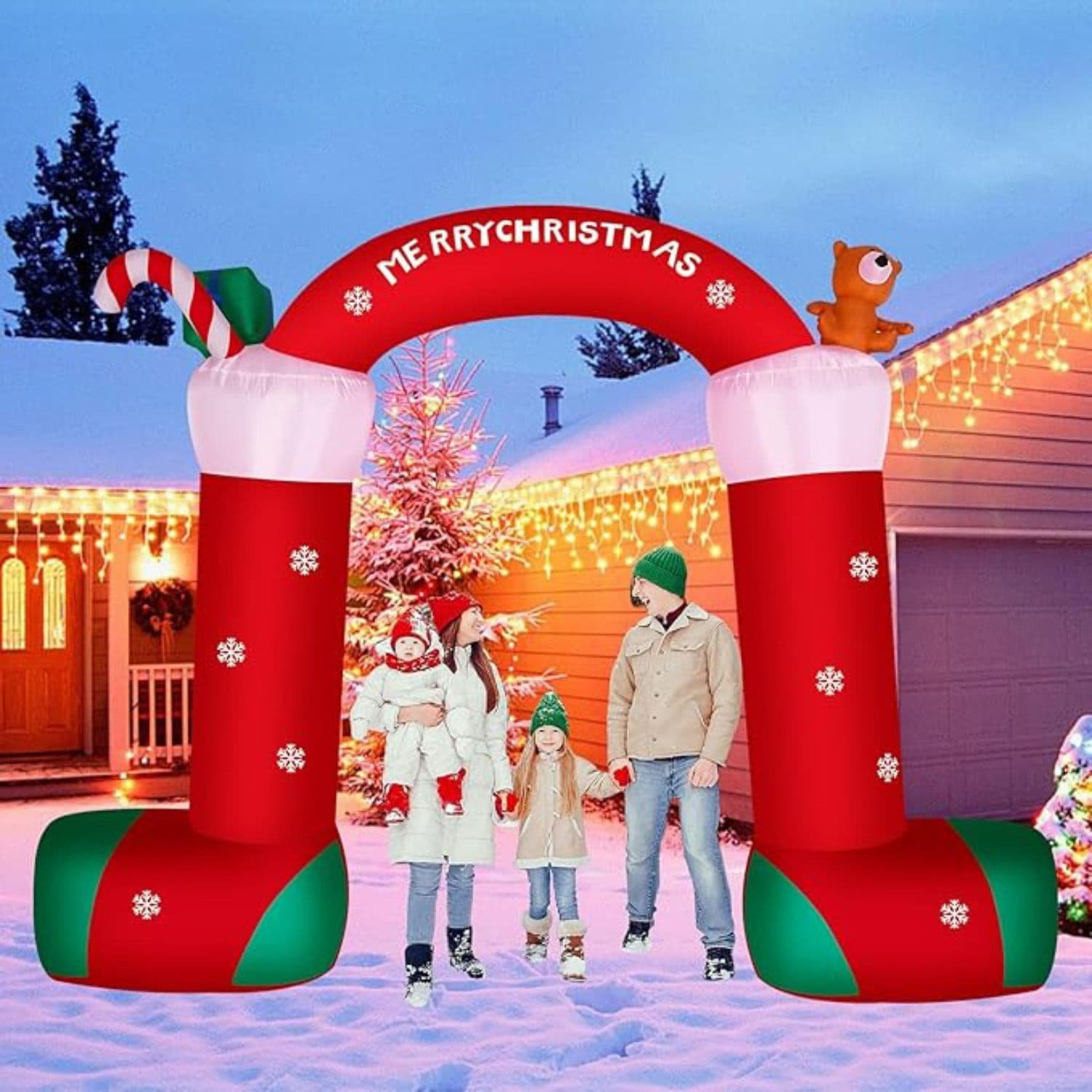 The Holiday Aisle® 12 FT Outdoor Christmas Inflatables Archway ...