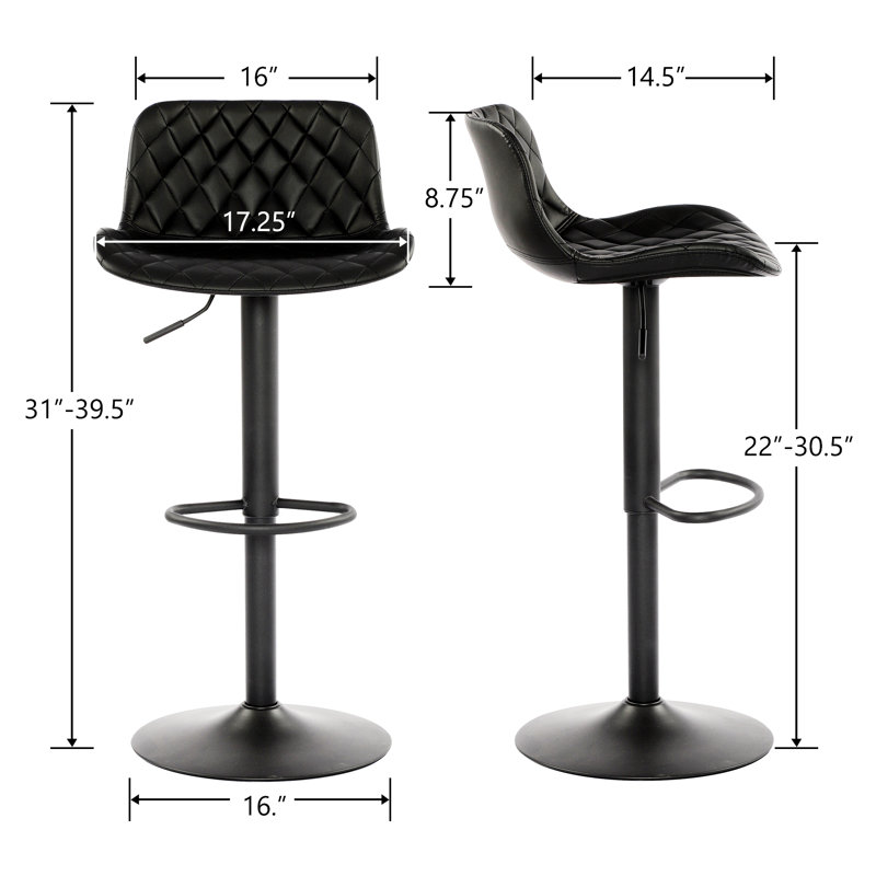 Wade Logan® Beora Swivel Adjustable Height Bar Stool & Reviews | Wayfair