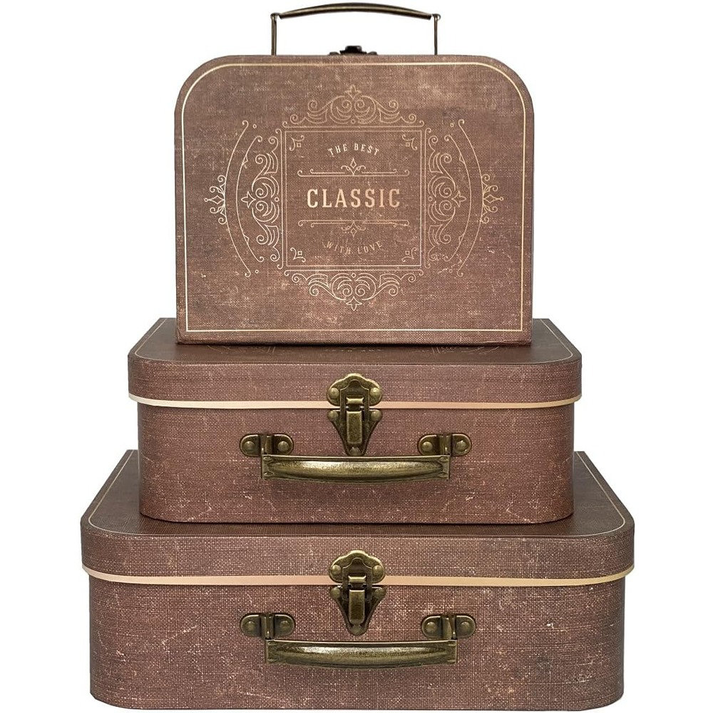 Rebrilliant Decorative Box Set Of 3 Decorative Storage Boxes With Lids ...