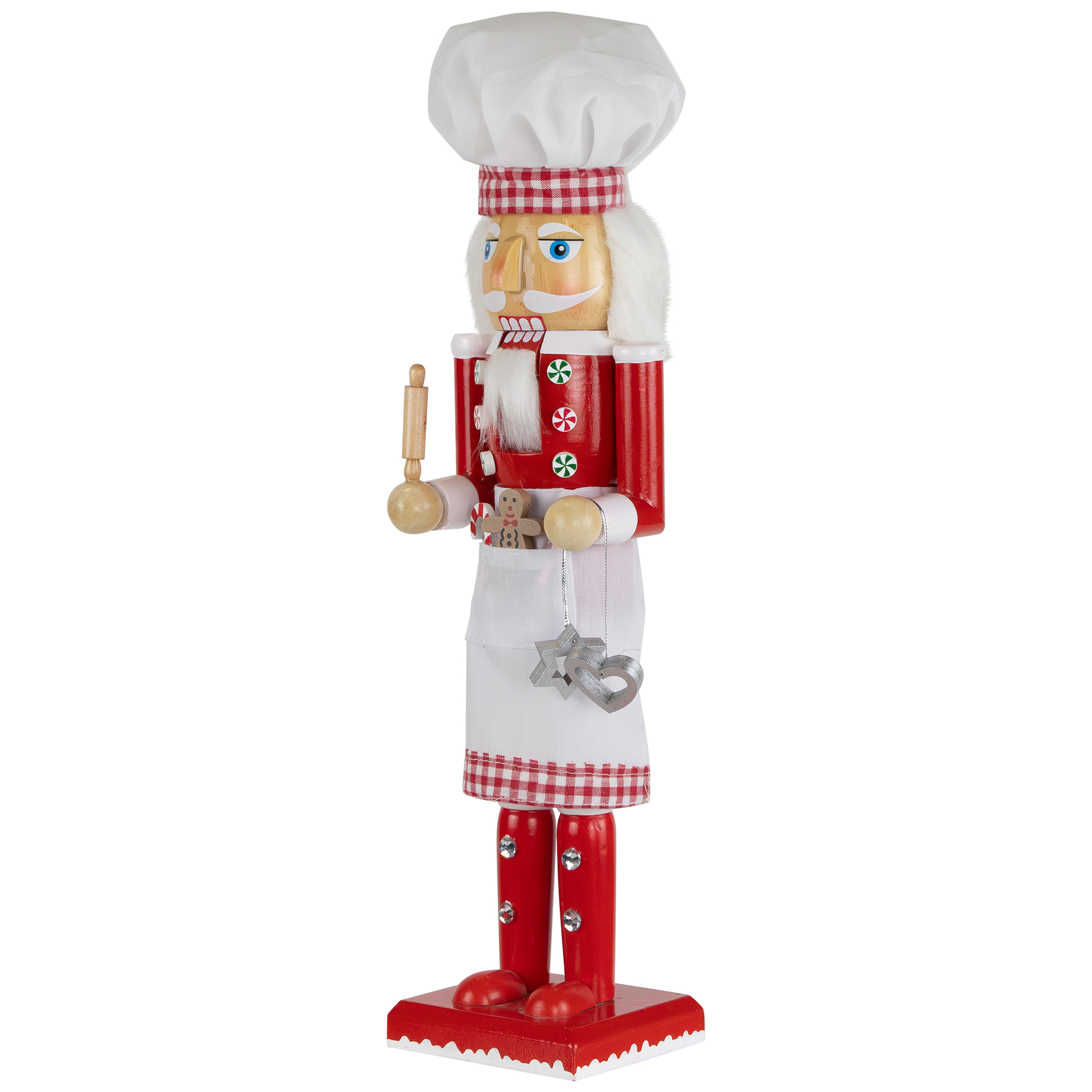 Northlight Seasonal Baker With Rolling Pin Nutcracker Christmas Figure ...