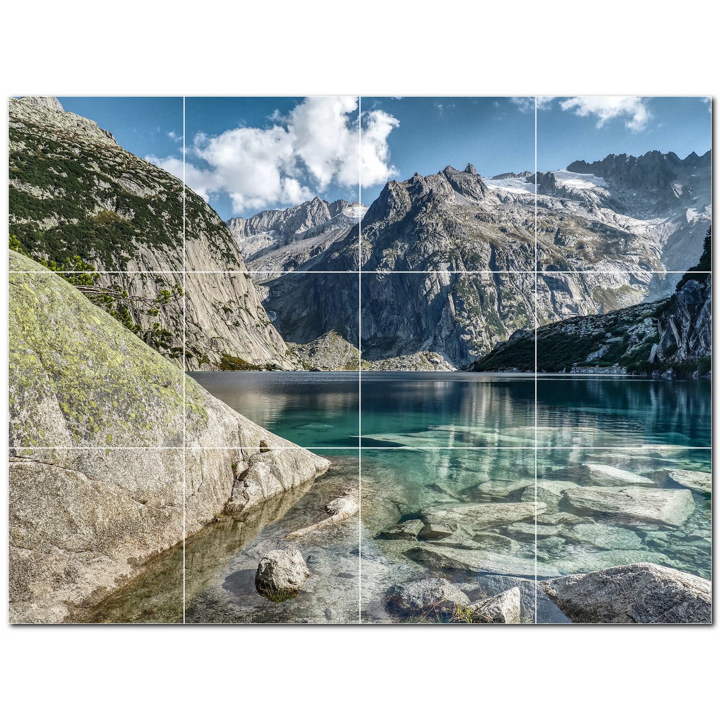 Picture-Tiles.com 24" x 18" Ceramic Mountains Photo Decorative Mural ...
