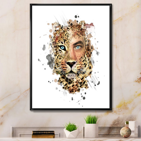 Trinx Human Leopard Fusion Framed On Canvas Print - Wayfair Canada