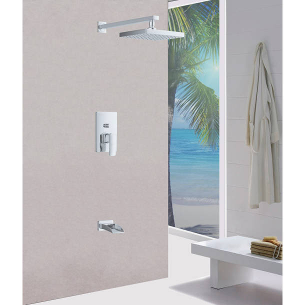 Sumerain Contemporary/Modern Volume Control Complete Shower System with ...