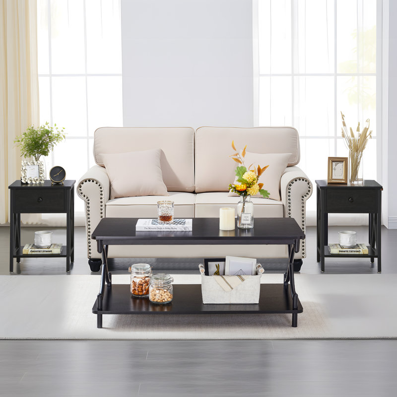 Lark Manor Ambrogino 3 - Piece Living Room Table Set & Reviews | Wayfair