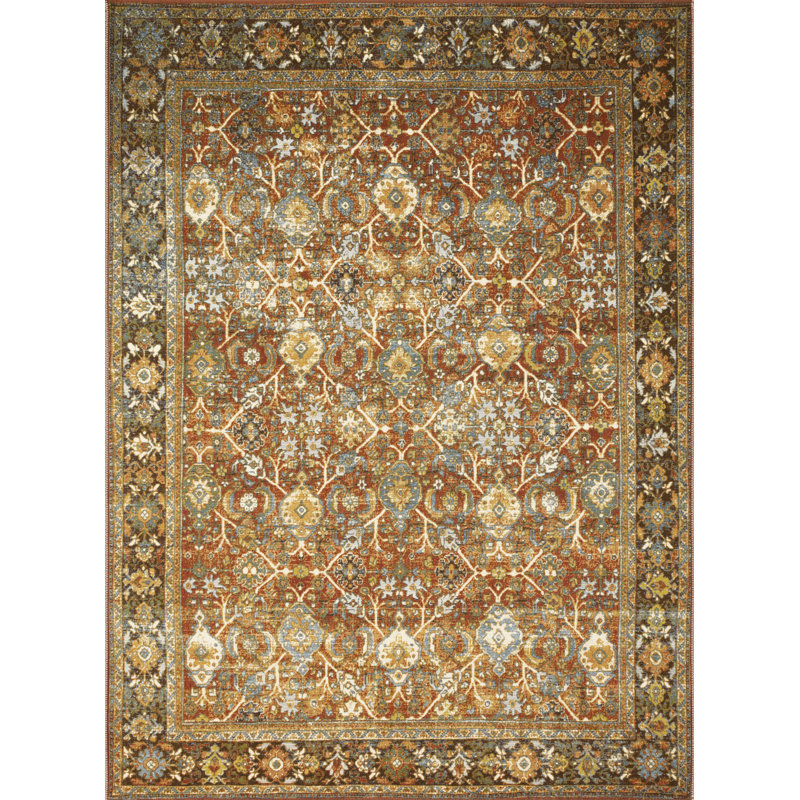 Darby Home Co Odum Oriental Brown/Rust Area Rug & Reviews | Wayfair