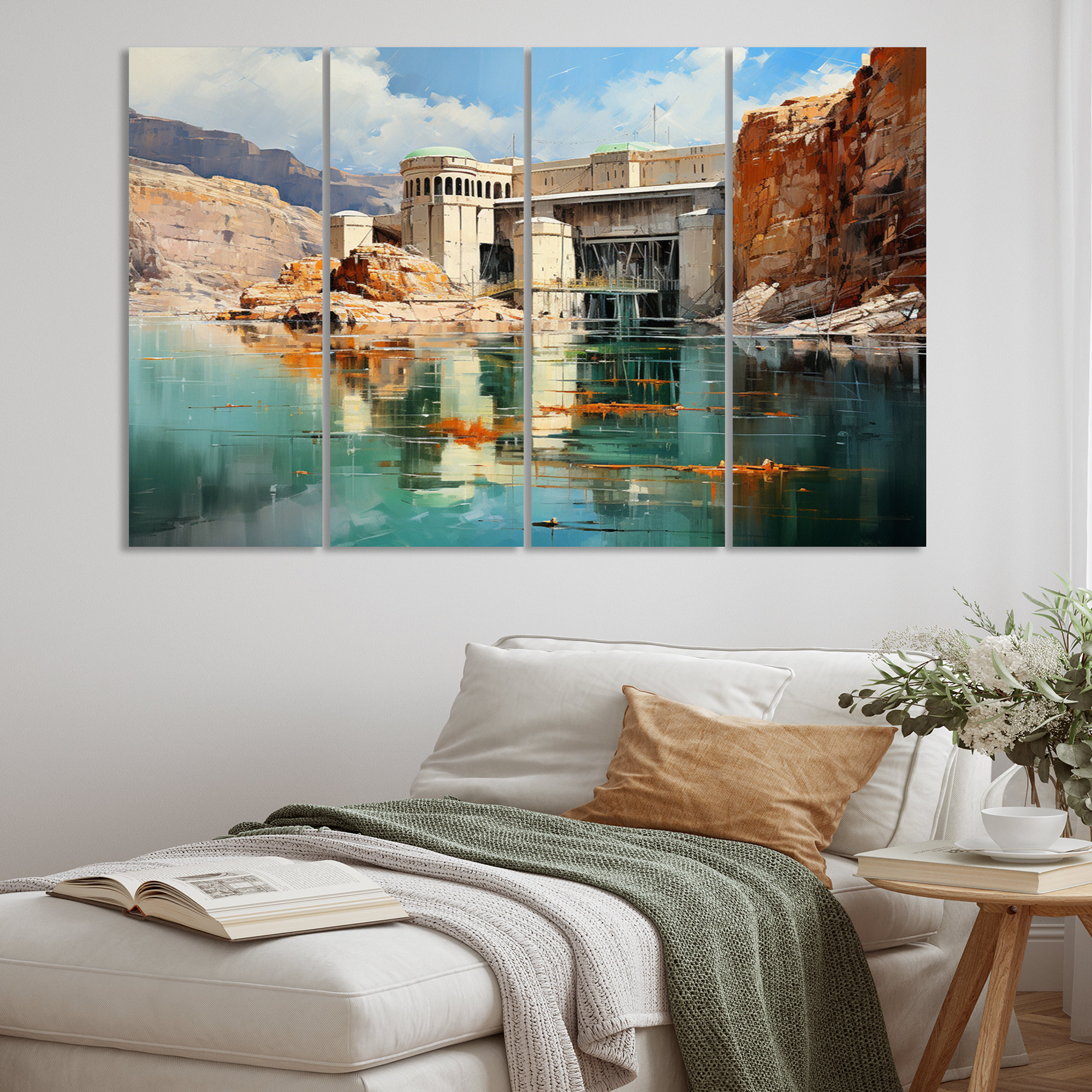 Design Art Hoover Dam Nevada Arizona I - Dams Metal Wall Decor Set ...