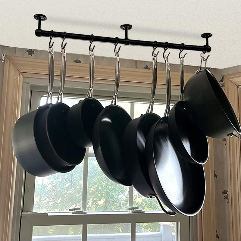 Trent Austin Design® Stainless Steel Pot and Pan Hanger: 23.7 Inch Wall ...