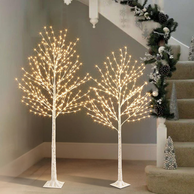The Seasonal Aisle Ansam LED Indoor / Outdoor Lighted Trees & Branches ...