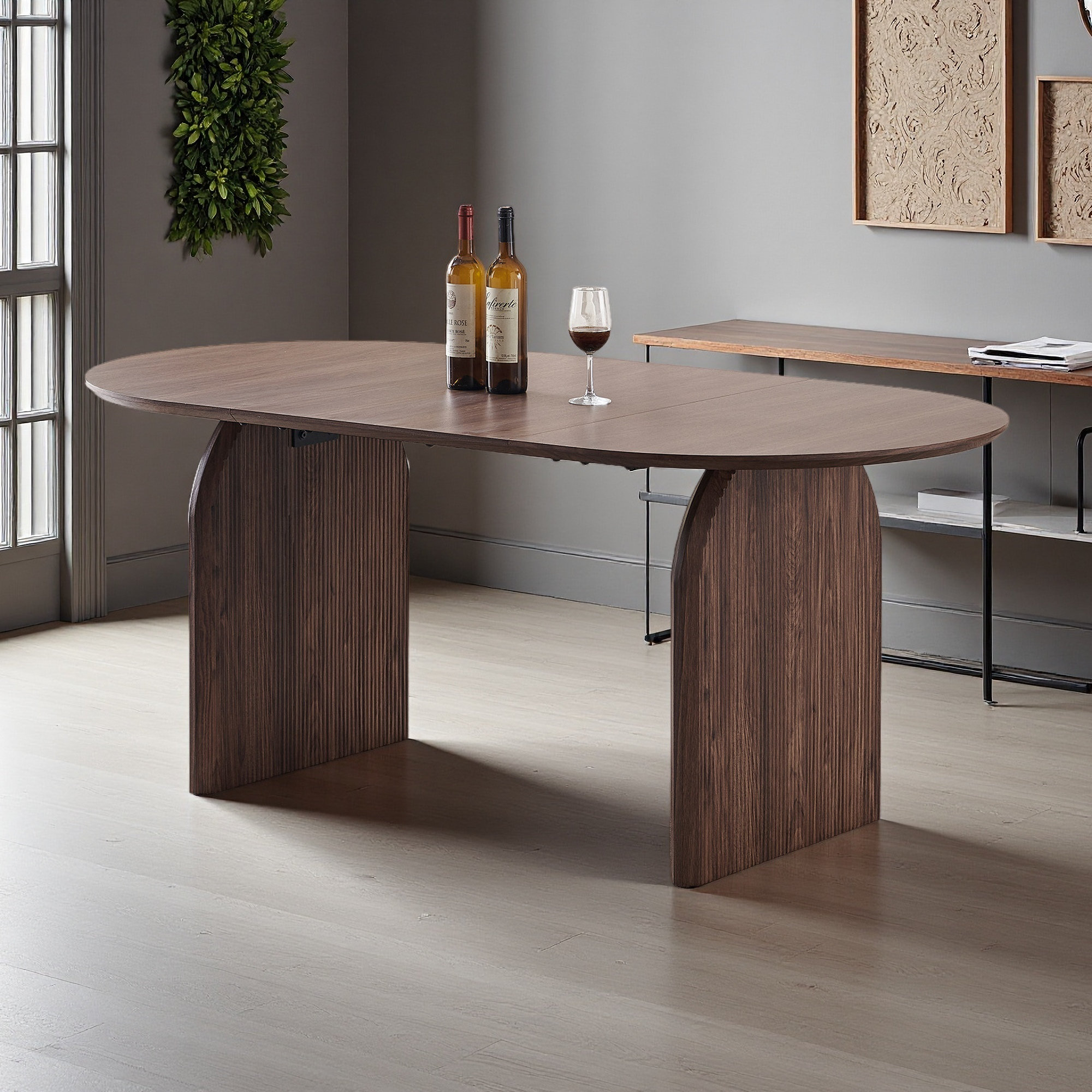 Millwood Pines Dining Table, Modern Oval Kitchen Dining Table ...
