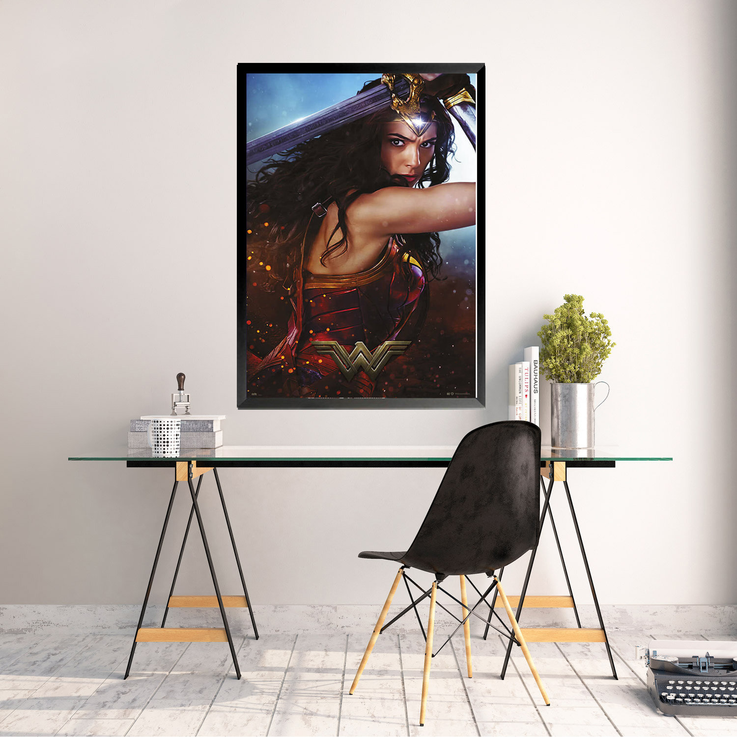 Buy Art For Less FRAMED Wonder Woman Promo Poster MOVIE Art Print ...