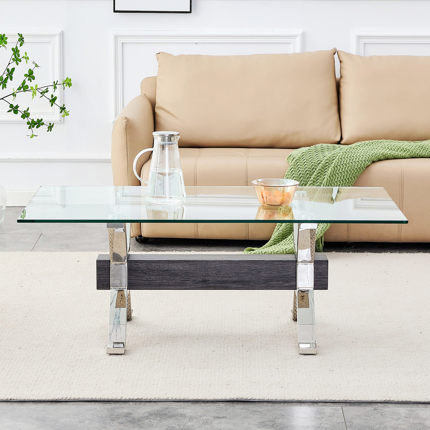 Wrought Studio Isidoros Glass Top Single Coffee Table | Wayfair