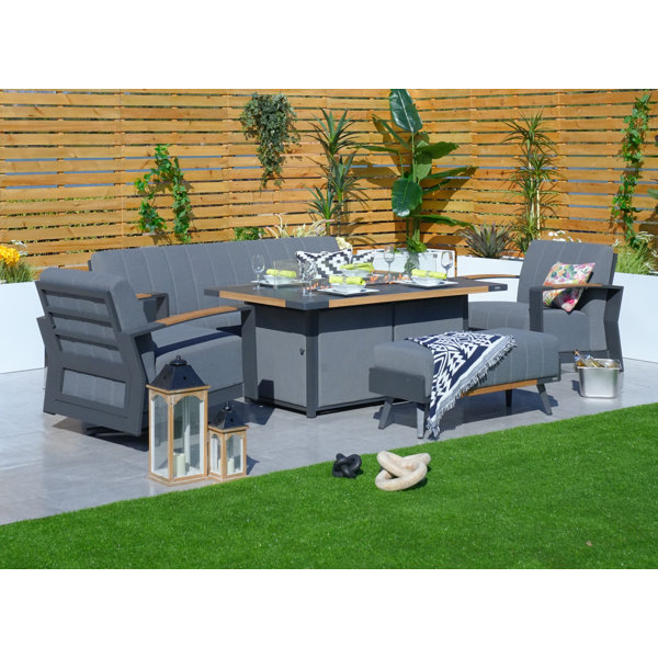 Ebern Designs Stills 5 - Person Outdoor Seating Group with Cushions ...