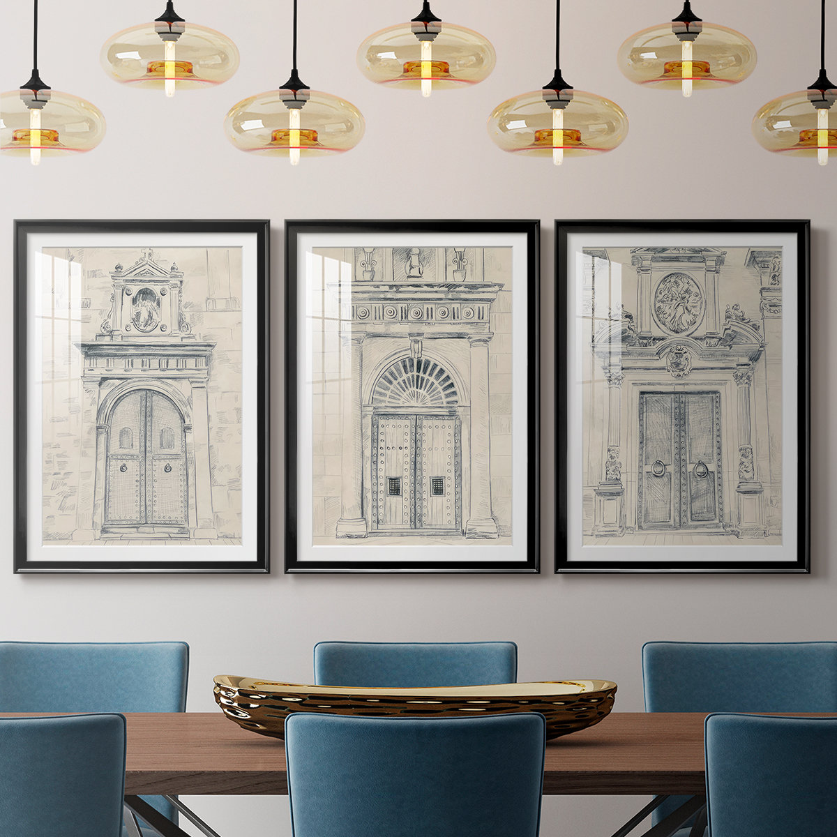 Hokku Designs Doors of Valencia I -Custom Framed Premium Print W Matt ...