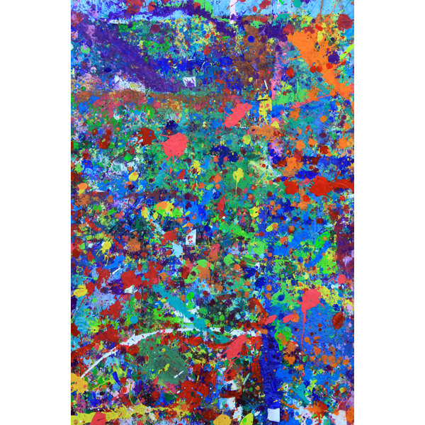 Metro Lane Paint Splattered Background by HannamariaH - Wrapped Canvas ...