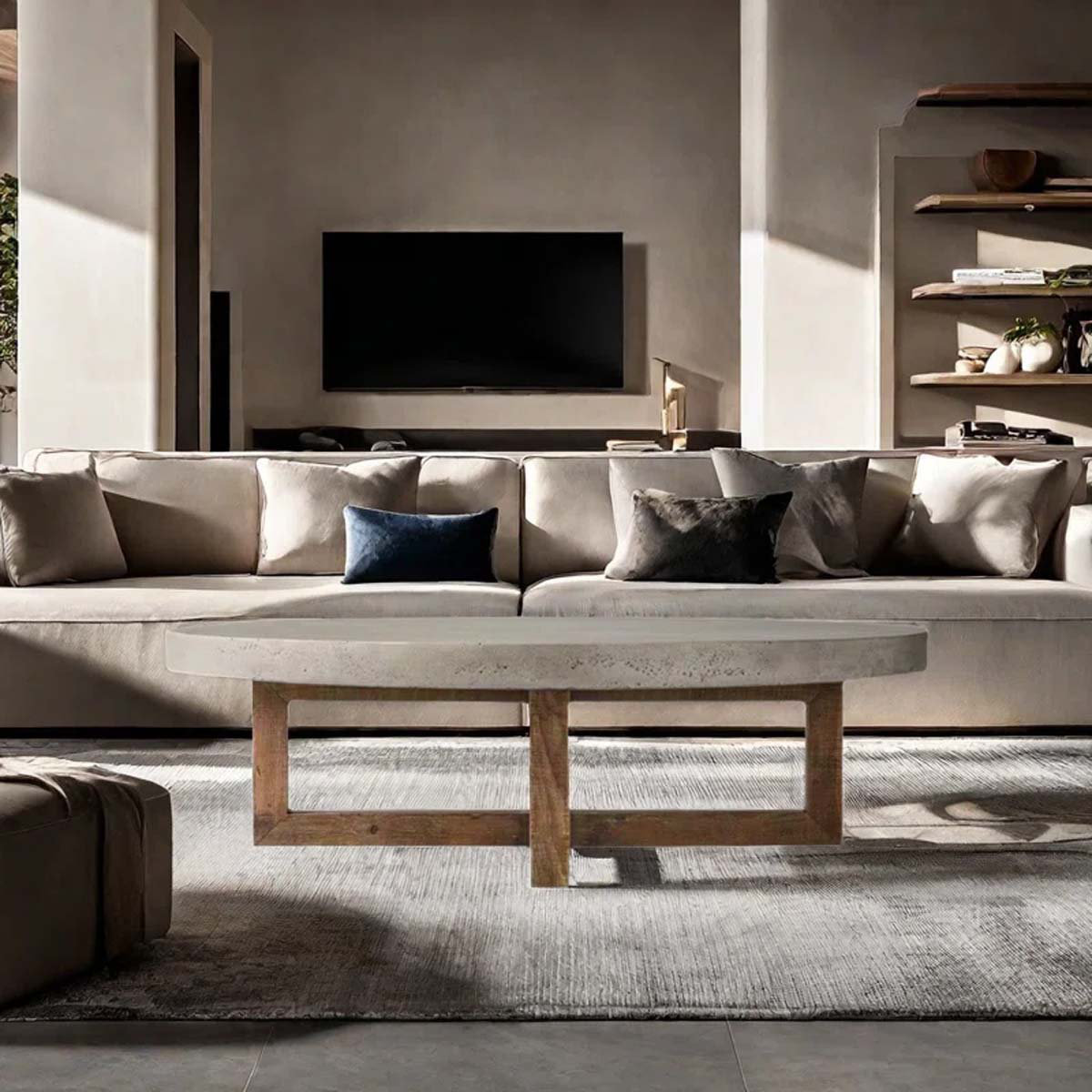 LIZIYE Vintage coffee table with smooth rounded edges | Wayfair