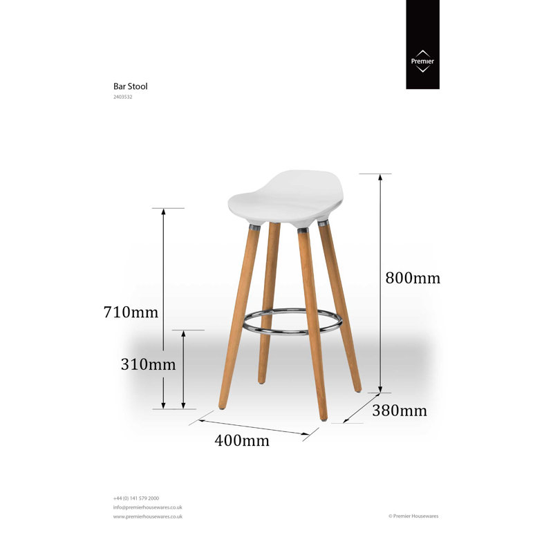 17 Stories Trisha 72cm Stool & Reviews | Wayfair.co.uk