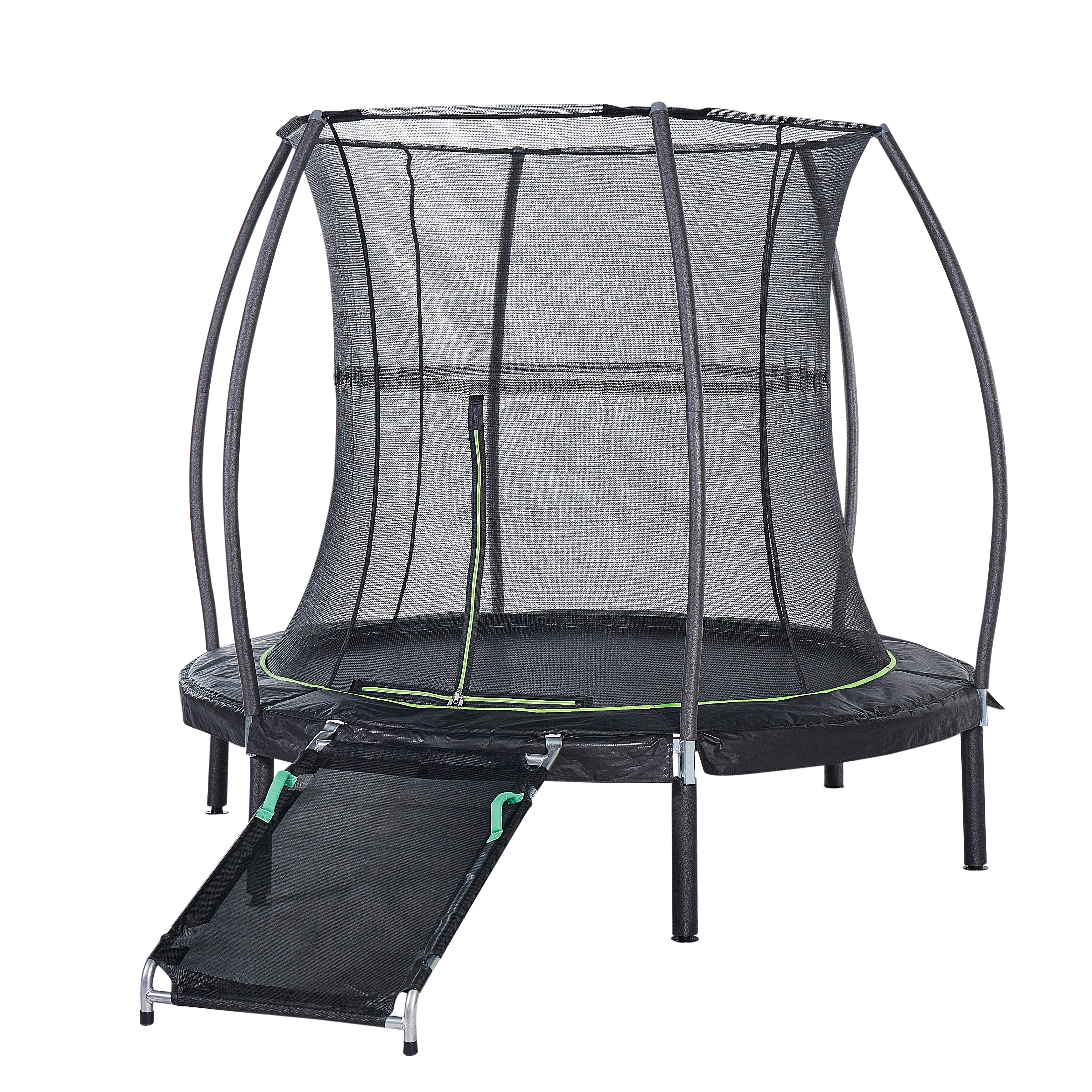 Jumpking 7ft Round Trampoline Combo With Jumping Mat Ramp | Wayfair