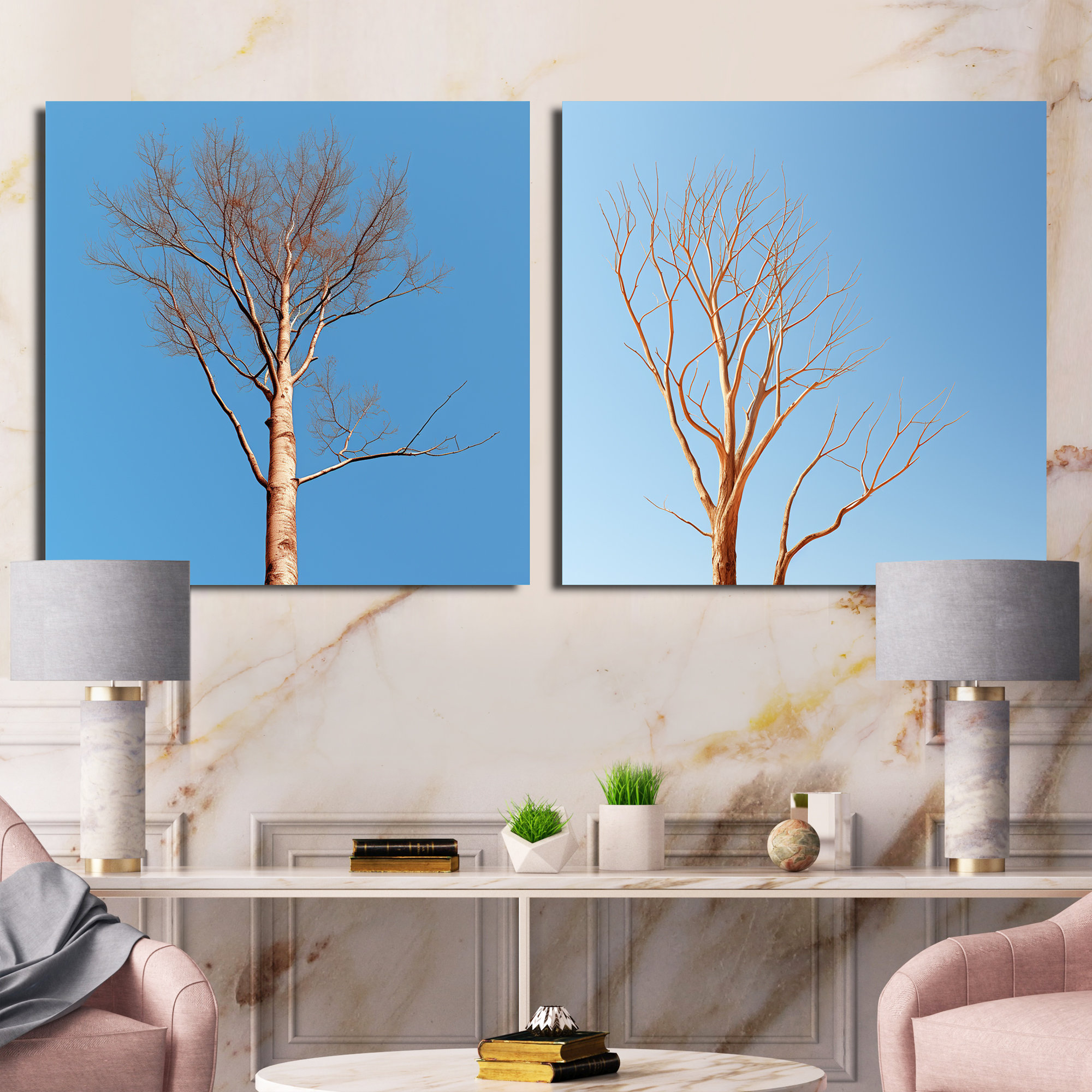 Lark Manor™ Blue Timbers Trace Photo - Trees Square Collage Set Of 3 ...