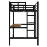 17 Stories Metal Twin XL Size Loft Bed With Power Outlet, LED Light ...