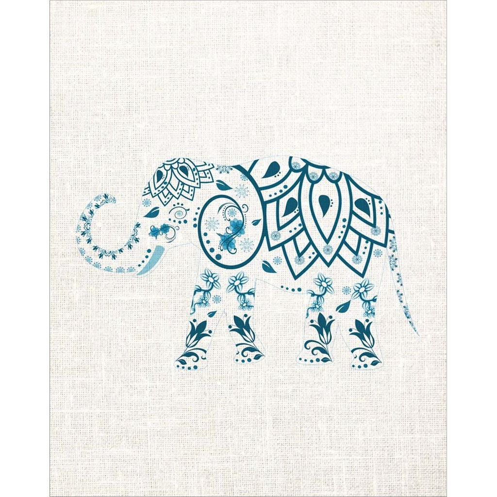 Bungalow Rose Patterened Elephant by Kimberly Allen - Wrapped Canvas ...
