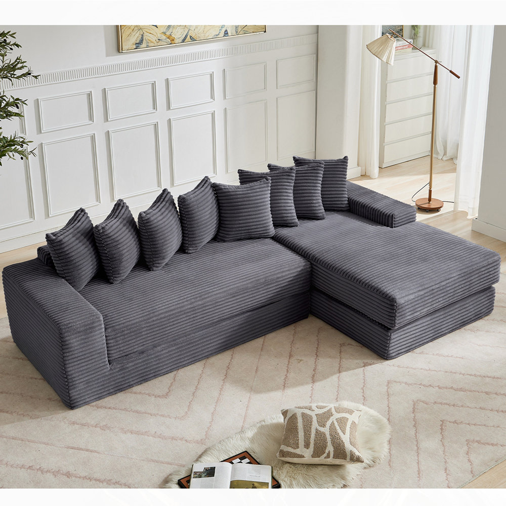Ivy Bronx Oversize Cloud Sectional Couch (Left Facing Sofa) | Wayfair