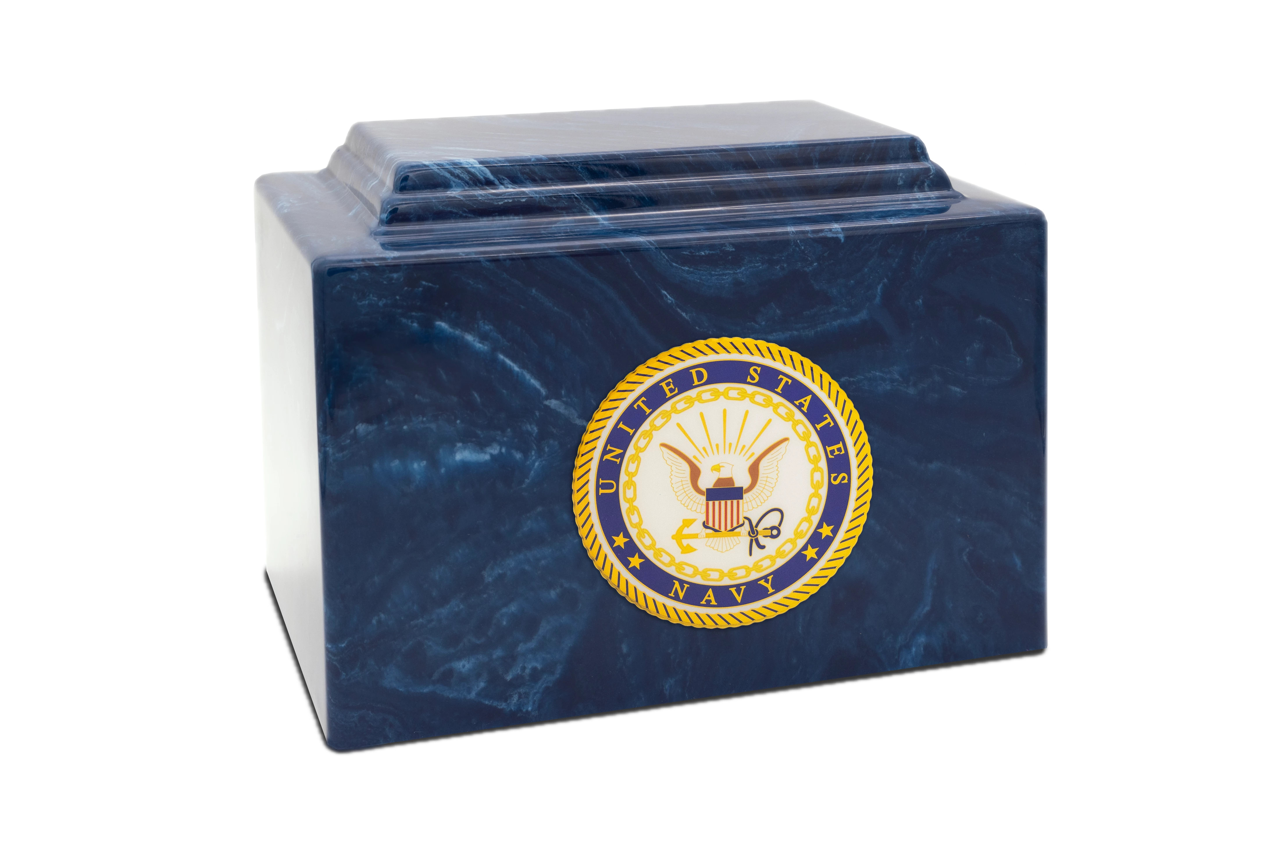 Titan Casket Military Marble Cremation Urn Regular - Navy | Wayfair