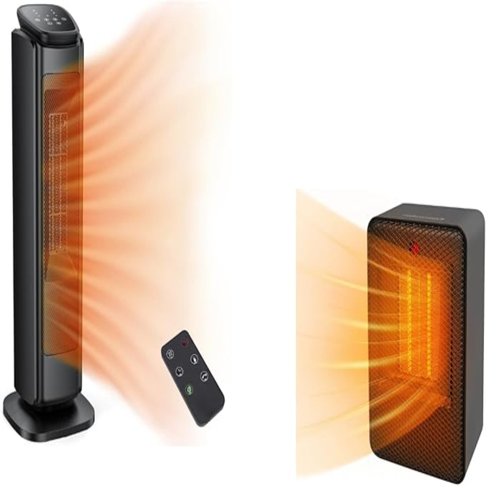 BUILTCO 30'' Tower Space Heater And Small Desk Heaters For Indoor Use ...
