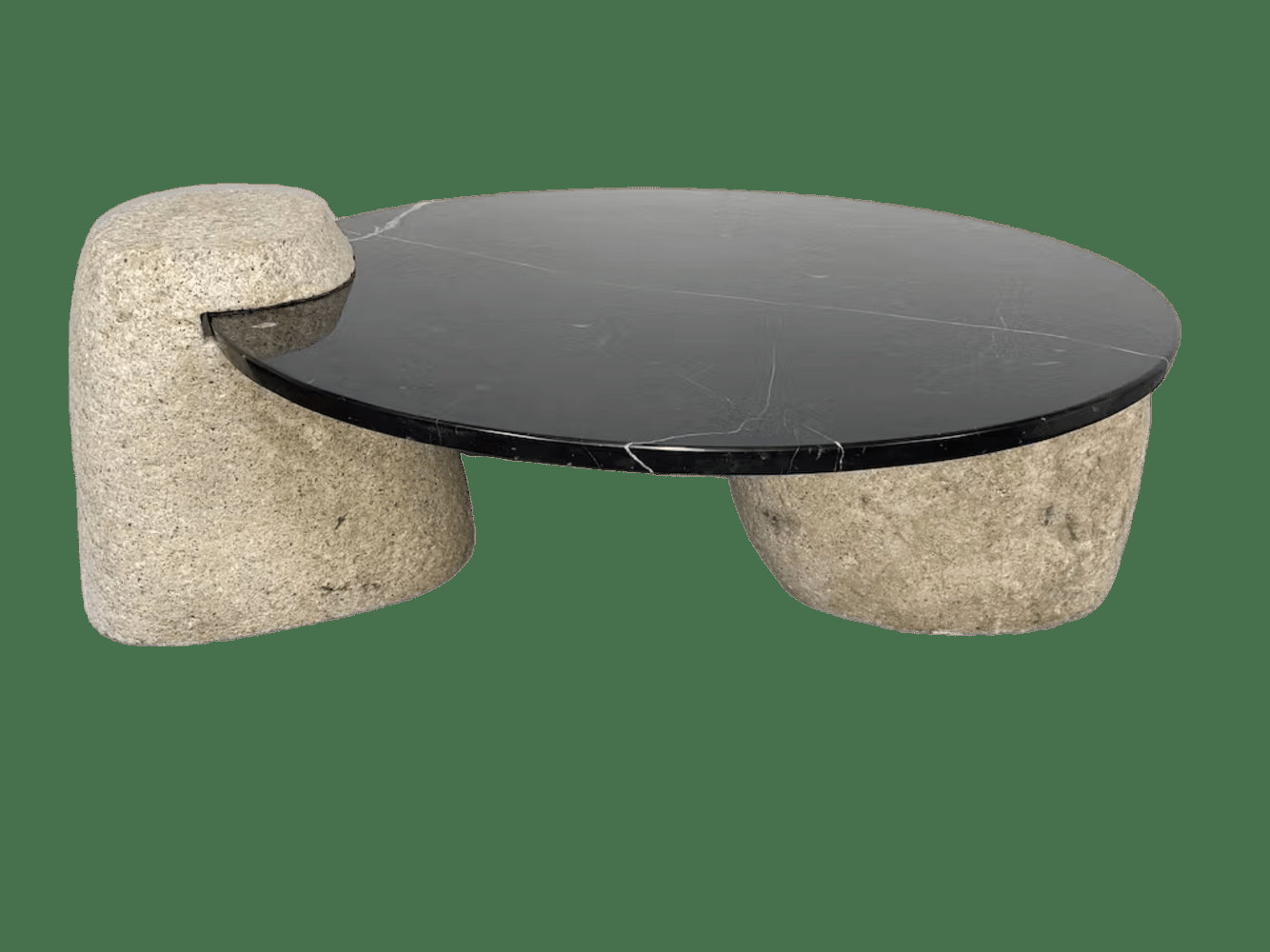 BETACH Genuine Nero Black Marble Top Stone Legs Coffee Table - Wayfair ...