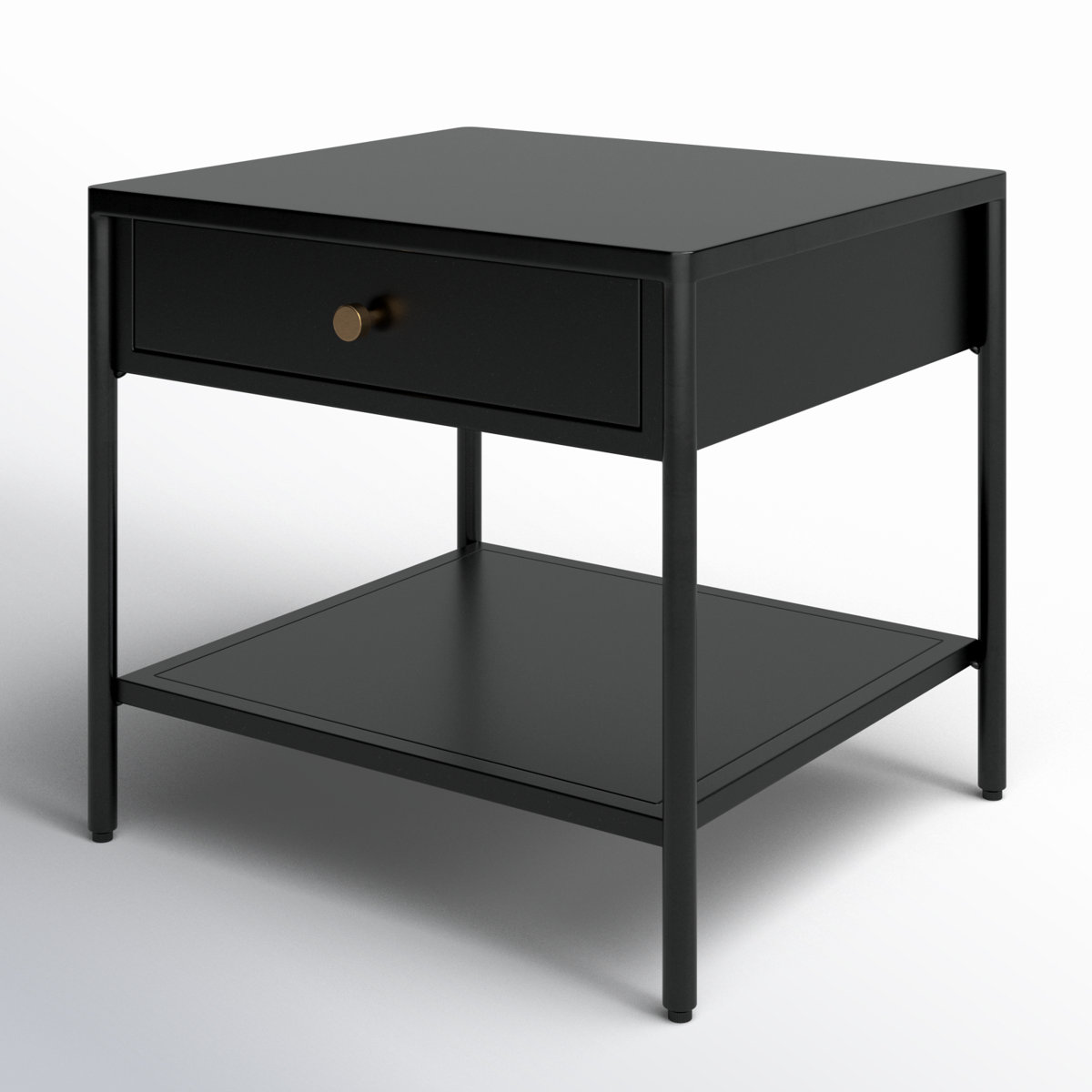 Four Hands Soto Iron End Table with Storage & Reviews | Perigold