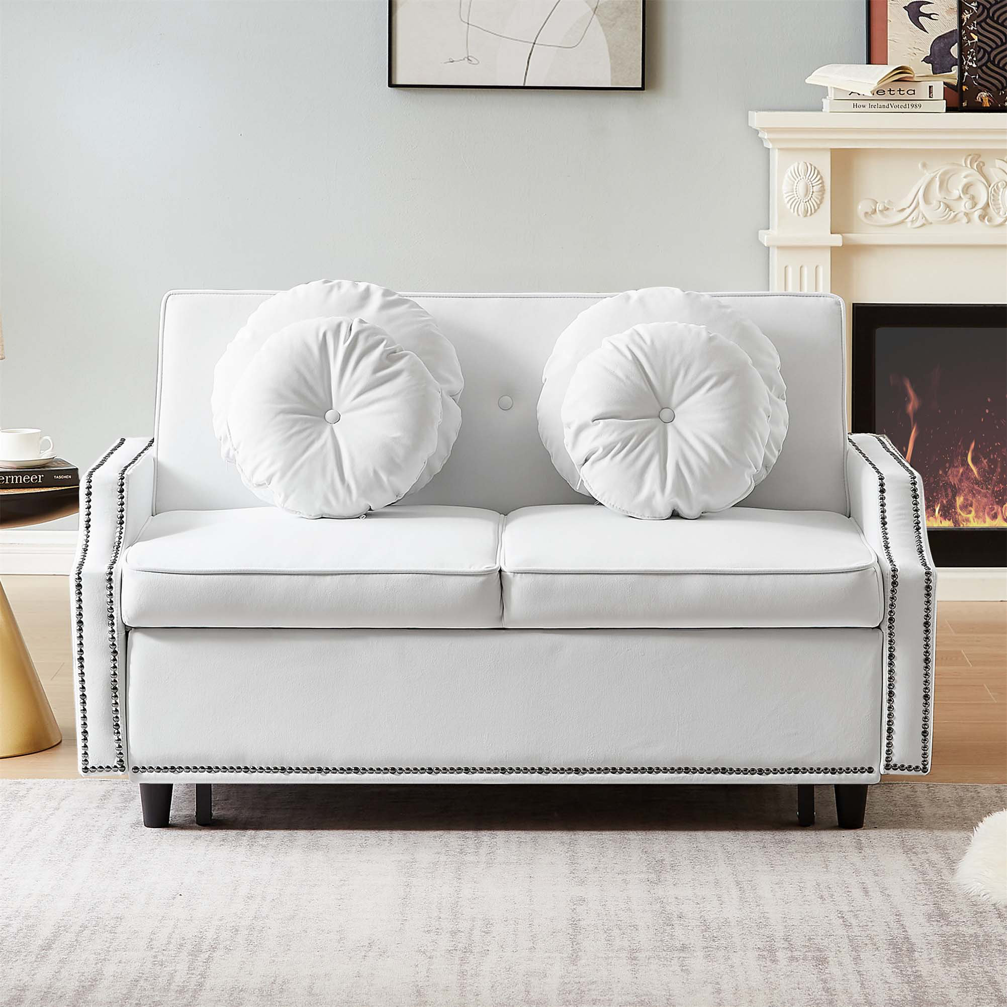 Winston Porter Armela Multiple Adjustable Positions Sofa Bed Stylish Sofa Bed With A Button ...