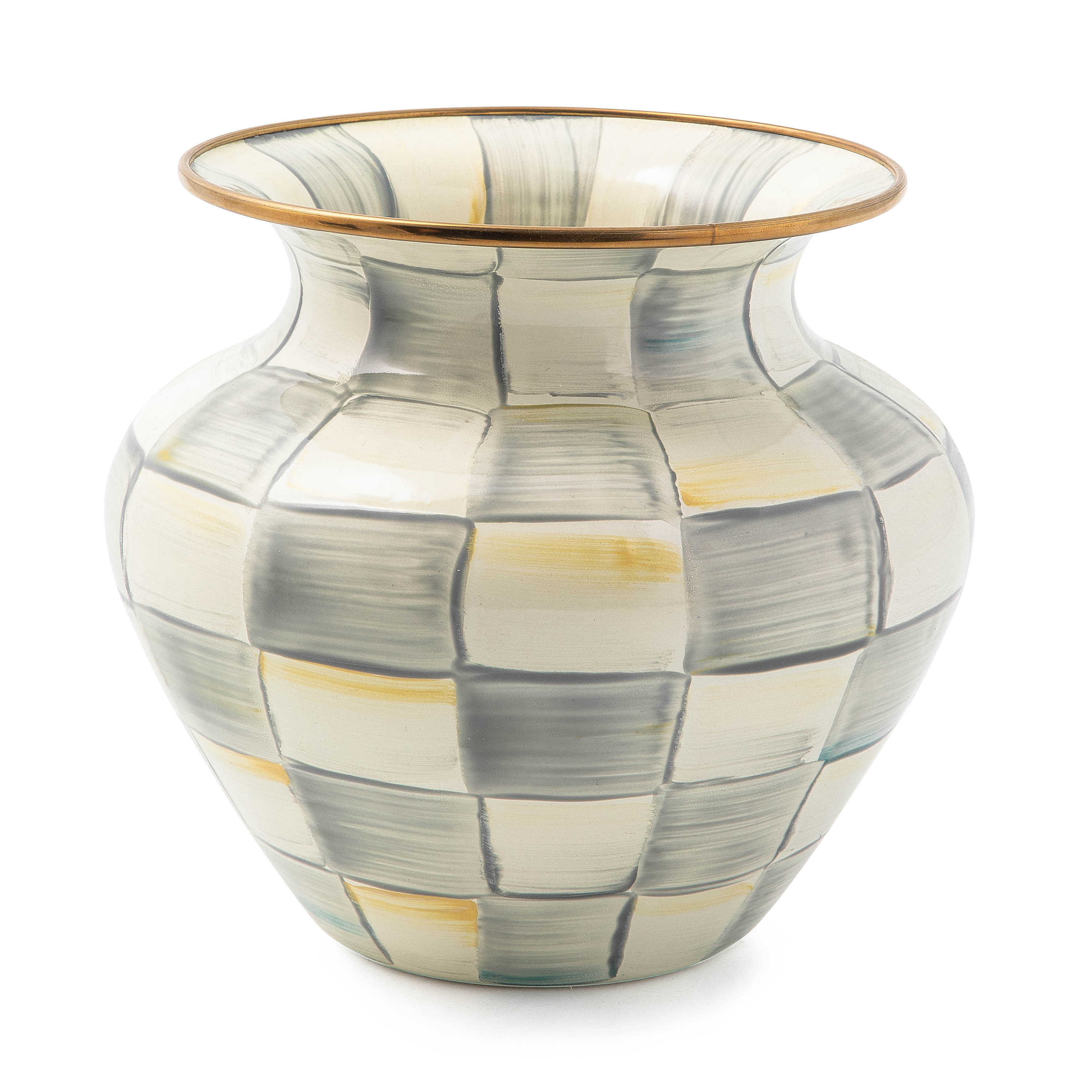 MacKenzie-Childs Sterling Check® Enamel Large Vase | Perigold