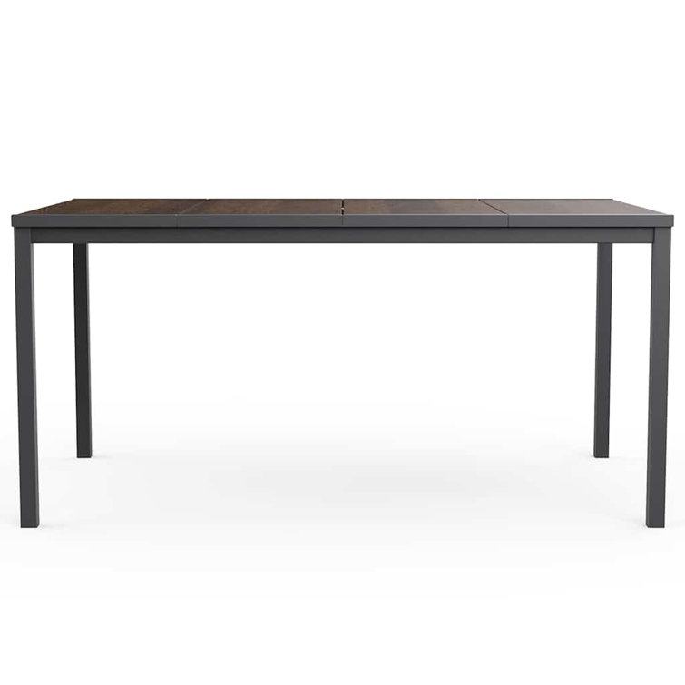 Latitude Run Keter Signature Porto Table 160 Cm- Walnut And Black Steel ...