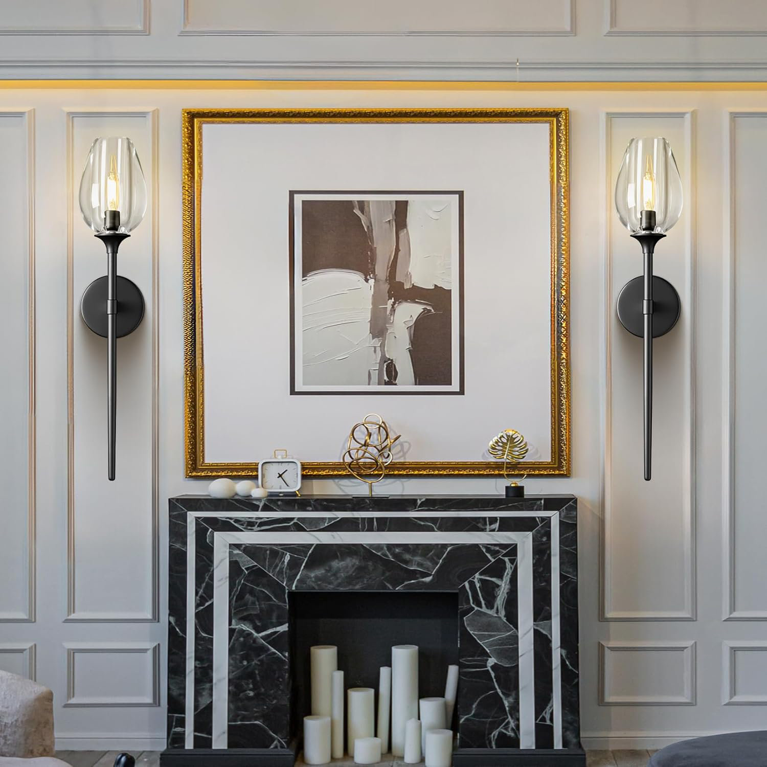 Everly Quinn 1-Light Dimmable Glass Wall Mounted Sconces (G9 Bulb ...