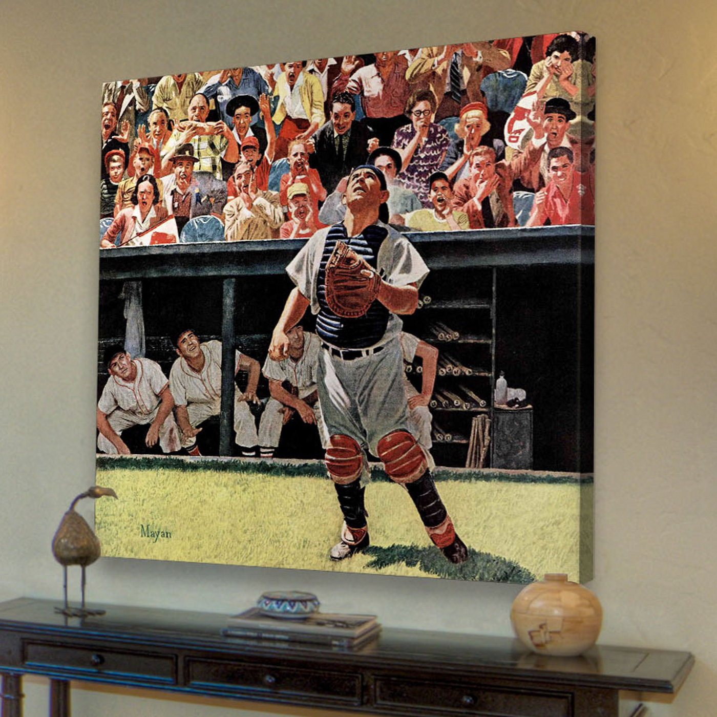 Marmont Hill Yogi Berra by Earl Mayan Painting Print on Wrapped Canvas ...