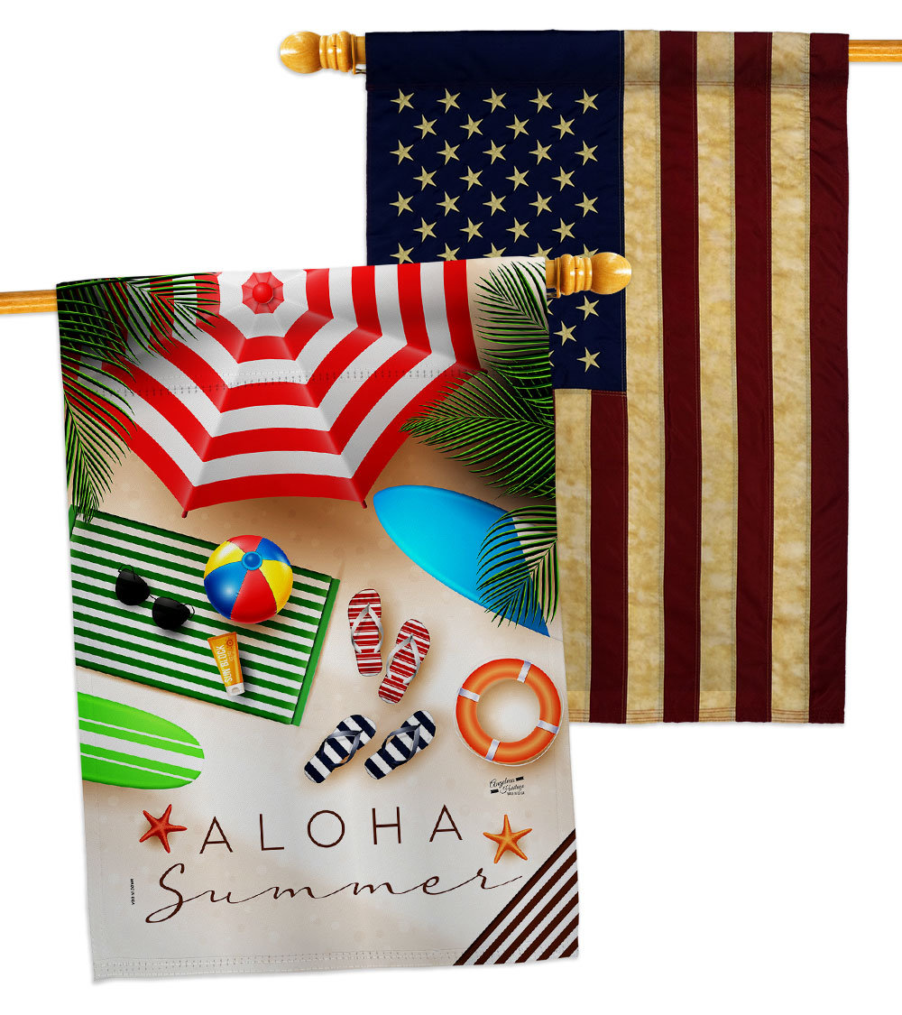 Angeleno Heritage Aloha Beach Time House Flags Pack Coastal Yard Banner ...